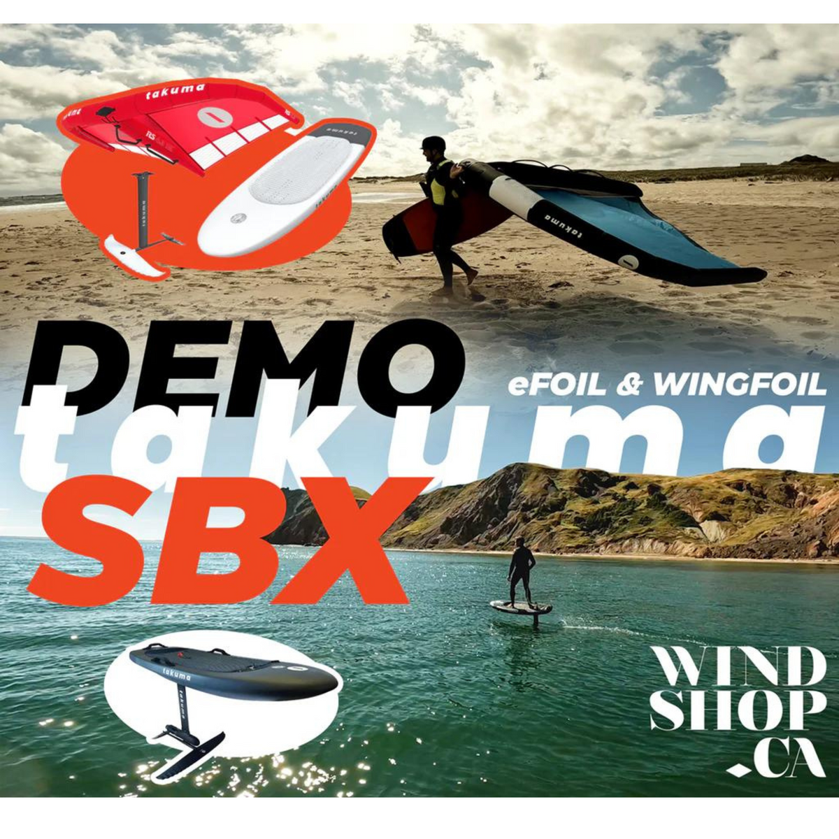 Sandbanks demo week-end | Takuma Wing foil & eFoil – WindShop